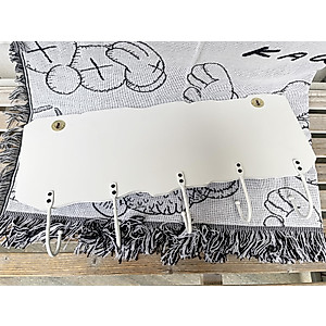 GIFTAYA Wood Coat Rack Hook Beach Theme 18 inches | Wall Mounted Towel Hooks | Wood Coastal Key Holder | Beach Themed Decor for Bathroom, Living Room, Bedroom