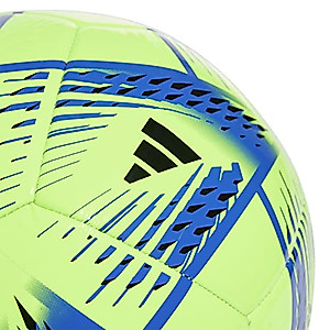 adidas unisex-adult FIFA World Cup Qatar 2022 Al Rihla Club Soccer Ball, Signal Green/Pantone/Black, 5