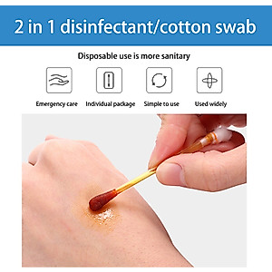 50 Disposable Iodophor Swabs Outdoor Supplies Medical Iodine Individually Packaged Iodine Swabs for Nose Care