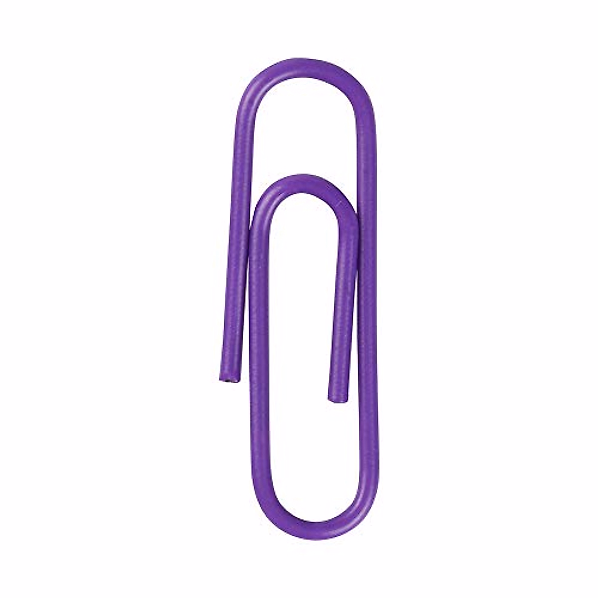JAM PAPER Colorful Standard Paper Clips - Regular 1 Inch - Purple Paperclips - 100/Pack