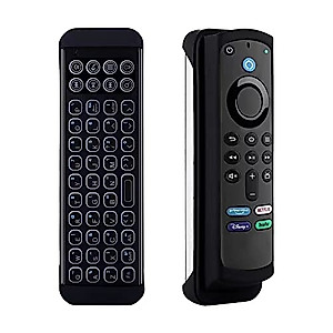 iPazzPort Mini Bluetooth Keyboard Wireless with Silicone Sleeve add to Alexa 2nd/3rd Gen Remote Control for Amazon Firestick, Fire TV Stick /4K/Max/Lite/Cube (2nd Gen), Echo Show 15