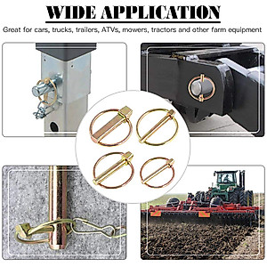 Glarks 30Pcs Heavy Duty Lynch Pin Assortment Kit for Farm Tractors Trailers Trucks Mowers