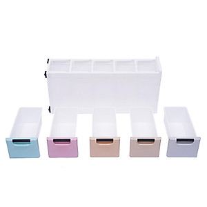 Bedroom Narrow Dresser 5 Drawer,Storage Units Dresser 7.8*15.7*33in,Plastic Narrow Storage Cabinet,Small Closet Organizer Standing Shelf Bedroom Furniture for Bathroom Living Room 7.8*15.7*33in
