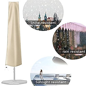 intent_Side Premium Patio Umbrella Cover Outdoor Waterproof With Zip Oxford Fabric, Market Parasol Covers For 9ft To 12ft Garden Outdoor, without Push Rod