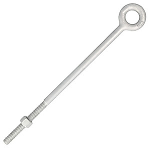 E-Rigging Galvanized Drop Forged Regular Eye Bolts - 5/8" x 15" - 5,200 lbs Working Load Limit - Heavy-Duty and Corrosion Resistant