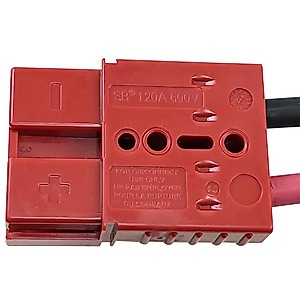 RCPW 120A Red Anderson SB120 Battery Power Connector Repair Harness w/Leads, Used for Snow Plow/Buyers SaltDogg Salt Spreader Wiring Harness Applications