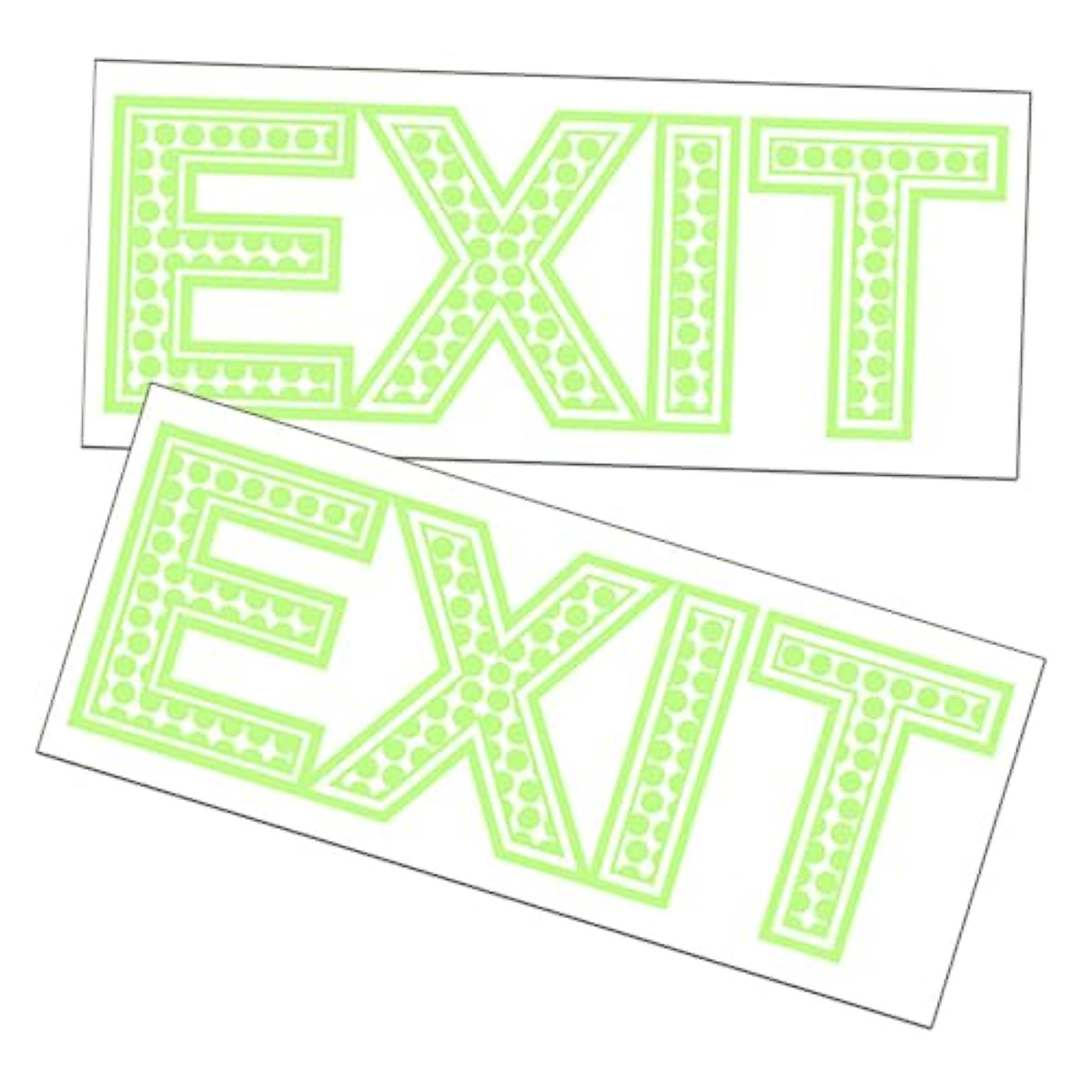 ARTIBETTER 3sets Export Sticker Signs Stickers Exit Decals Protection Sticker Exit Sticker Way Indicator Sticker Sign Sticker Shopping Mall Exit Decal Glowing Sticker Mall Supplies 2sheets*3
