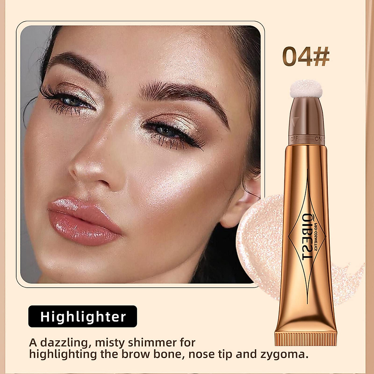 MEICOLY Contour Beauty Wand,Liquid Blush Highlighter Stick Trio Cream Contouring Bronzer with Applicator,Silky Smooth Blendable Lightweight Blush Wand,Cruelty Free,Contour+Blush+Highlighter