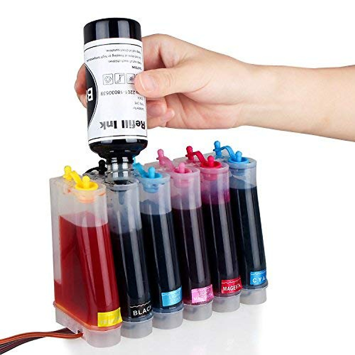 TBTeek 400ml Cyan（Dye Ink） Printer Refill Ink Dye Bottles Kit for Refillable Cartridges and CISS, for PIXMA MX922, MG5720, TS6020, TS6120, TS5020, MG6820, IX6820, MG5620