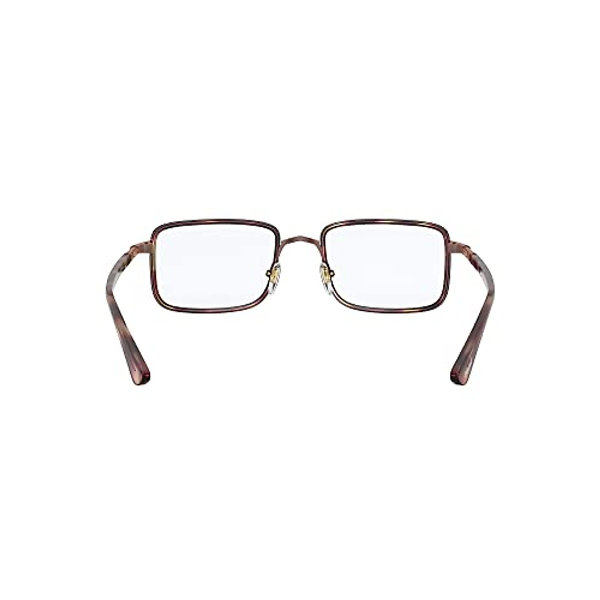 Persol PO2473V Rectangular Prescription Eyewear Frames, Brown/Striped Bordeaux/Demo Lens, 49 mm