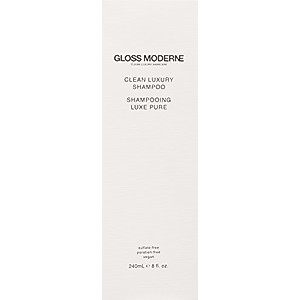 Clean Luxury Shampoo by GLOSS MODERNE - 8 Fl Oz - Hair Treatment for Damaged and Dry Hair with Notes of Mediterranean Almond and Coconut Accented with Cognac - For Soft and Shiny Hair