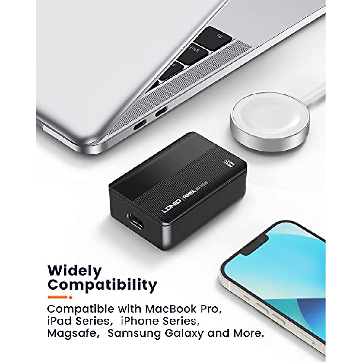 USB C Charger, LDNIO 65W 4-Port USB C Charging Station with LED Display, PPS Fast USB C Wall Charger with PD3.0&QC4.0 for MacBook Pro/Air, iPad, Laptops, iPhone, Samsung Galaxy, Steam Deck and More