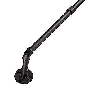 Telituny Clothes Rack Industrial Pipe Clothes Rack Wall Mount Iron Garment Hanger Bar Heavy Duty Clothing Hanging Rod for Home Laundry Store