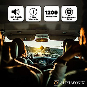 Alphasonik AS10DF 10" 1200 Watts 4-Ohm Down Fire Shallow Mount Flat Enclosed Sub woofer for Tight Spaces in Cars and Trucks, Slim Thin Loaded Subwoofer Air Tight Sealed Bass Enclosure