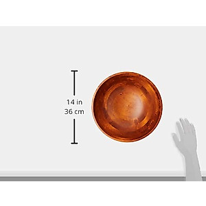 Lipper International Cherry Finished Footed Serving Bowl for Fruits or Salads, Large, 13.75" Diameter x 5" Height, Single Bowl