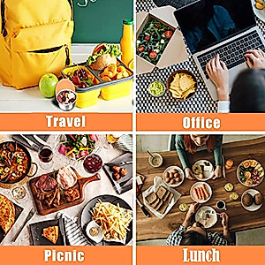 EFOBO 6 Piece Salad Dressing Container To Go, 1.7oz Reusable Small Containers with Lids, Fits in Bento Box for Lunch, Stainless Steel Leakproof Condiment Cup, Easy Open, Dipping Sauce Cups