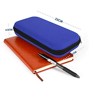 Simpeak Accessories Case Compatible with Switch Lite, Travel Carrying Case Hard Shell Storage Bag for Console and Accessories, with Tempered Glass and Silicone Protective Case for Boys Girls Blue