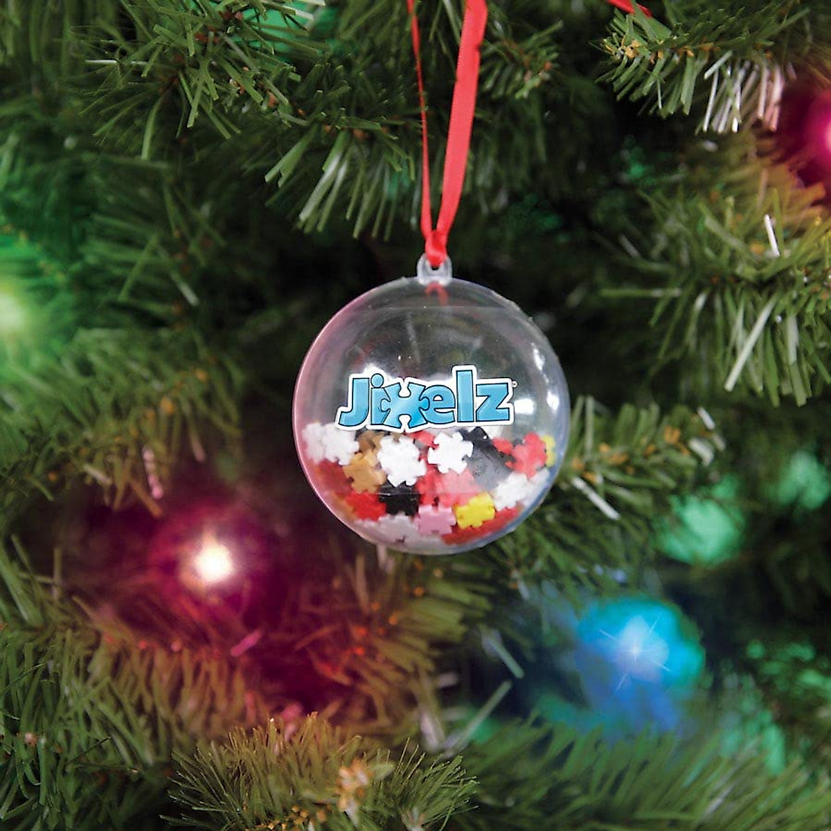 Fat Brain Toys Holly Jolly Jixelz Penguin - Holiday Picture-Building Craft Kit, 6+