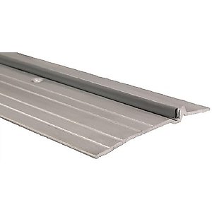 Pemko Latching Panic Exit Threshold, Mill Finish Aluminum with Gray Vinyl Insert, 5"W x 36"L x 1/2"H