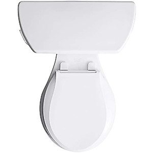 Kohler K-3577-7 Wellworth Classic 1.28 gpf Round-Front Toilet with Class Five Flushing Technology and Left-Hand Trip Lever, Black