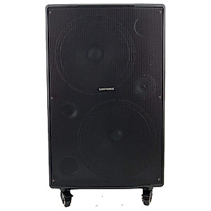 SINGTRONIC BT-1212Pro Professional 5000W Portable 12" Double Woofer Bluetooth Speaker via Unlimitted YouTube Karaoke Free: 2 x Wireless Microphone & Rechargeable Batteries