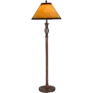 Cal Lighting BO-231FL Twisted Cage Floor Standing Lamp, Rust