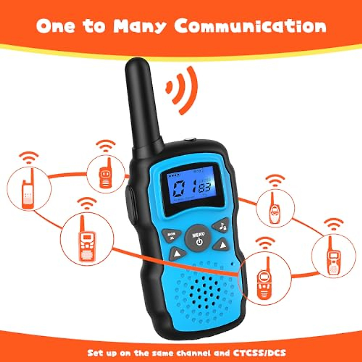 Wishouse Walkie Talkies for Kids 4 Pack,Family Walky Talky Adults Children Radio Long Range,Outdoor Camping Fun Toys Birthday Present Xmas Gifts for 4 5 6 7 8 Year Old Girls Boys No Battery No Charger