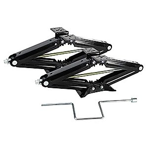 Quick Products QP-RVJ-S24 RV Stabilizing and Leveling Scissor Jack, 5,000 lbs. Max, 24" - Pair, Silver