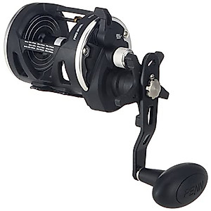 PENN Rival Level Wind Conventional Boat Fishing Reel, HT-100 Star Drag, Max of 15lb | 6.8kg, Forged and Machined Aluminum Spool, RIV20LW, Black