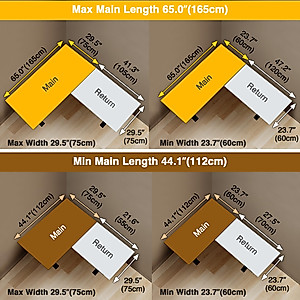 AVLT 47" Electric Standing Desk (3 ft 11 inches) L Shaped Sit Stand Desk Height Adjustable with Swappable Mid Foot Design - 3 Leg Motorized Corner Desk - Frame Only - Black