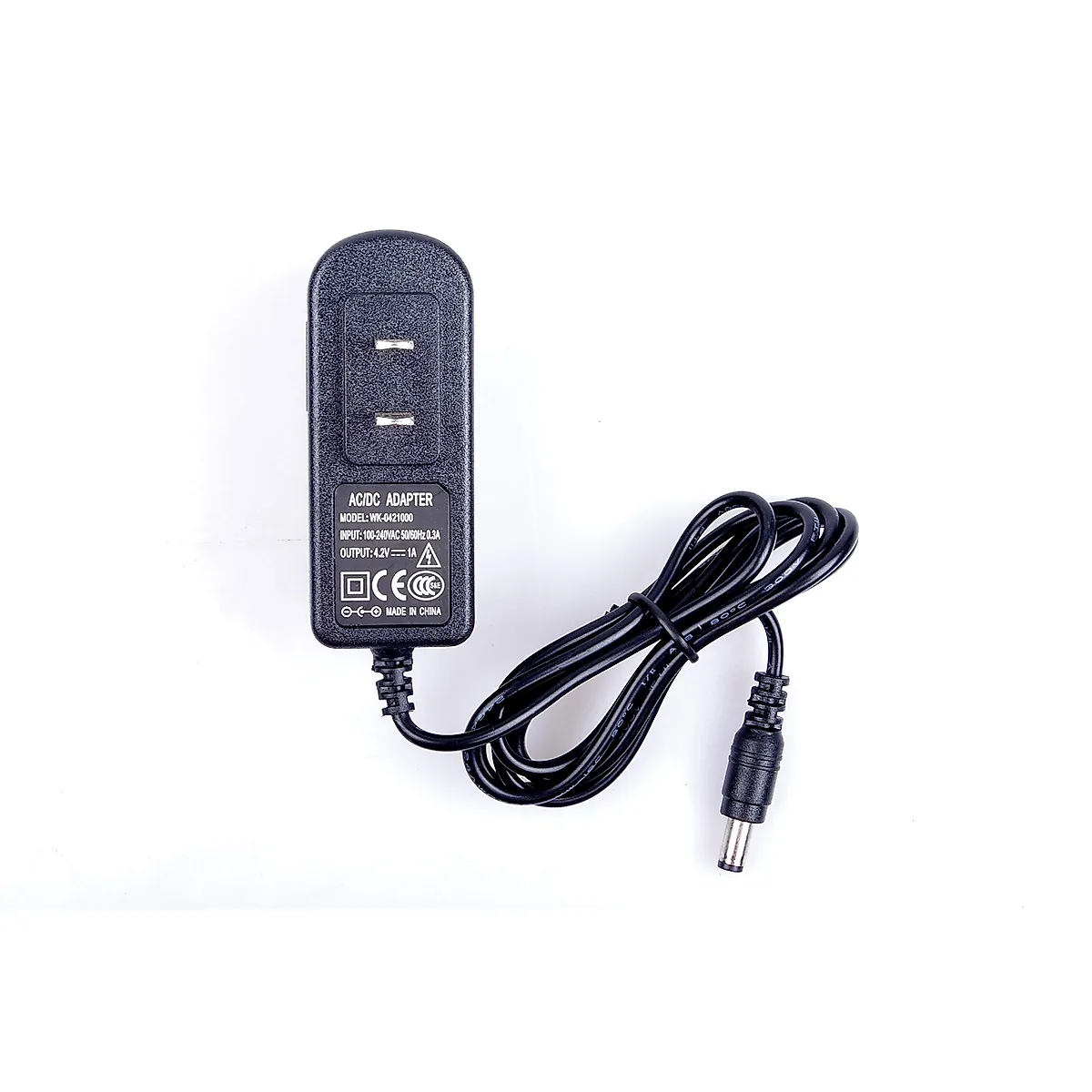 LIVISN DC 4.2V 1A Power Adapter Li-ion Battery Charger with LED Indicator 5.5x2.5 2.1mm Interface Suitable for Suitable for 3.7V 4.2V Lithium Battery