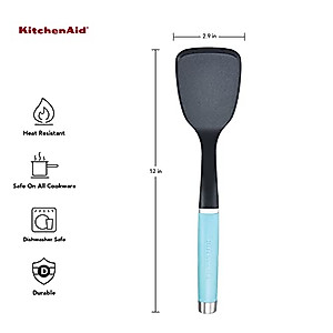 KitchenAid Gourmet Nylon Short Turner, One Size, Matte Aqua Sky