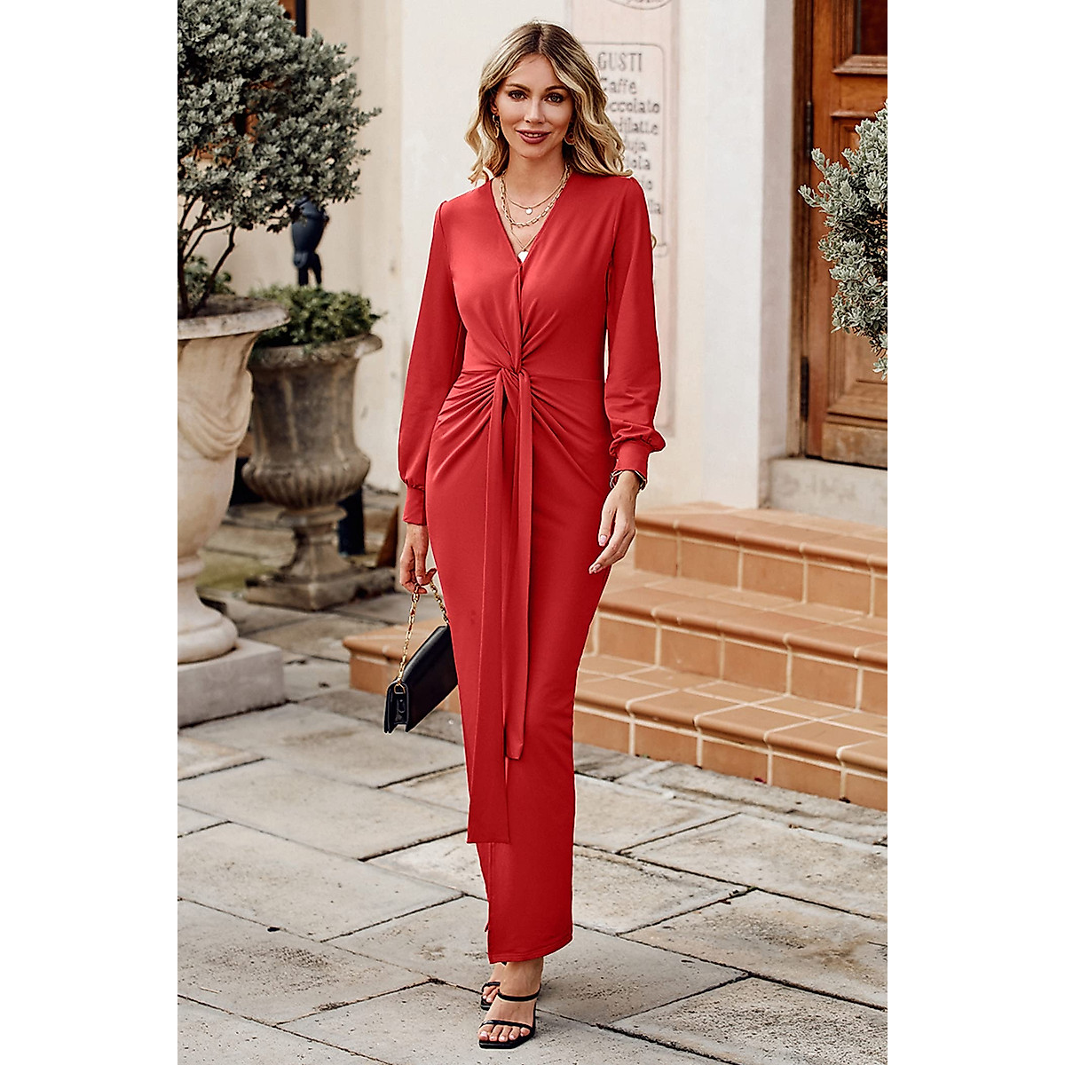 PRETTYGARDEN Women's Classic, Red, Medium