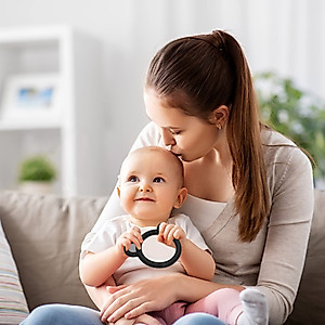 GROBRO7 4Pcs Silicone Baby Teether Toy Elephant Dog Koala Monkey Shape Teeth Relief Toys Infants Teething Chewing Ring Sensory Oral Chew Tools for Newborn Babies Shower Birthday Christmas Gift