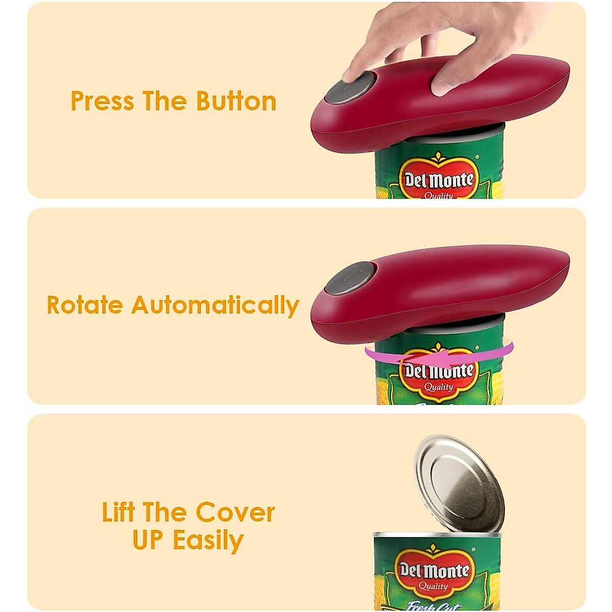 Llfaiww, Electric Can Opener, Restaurant Can Opener, Smooth Edge Automatic Electric Can Opener! Chef's Best Choice