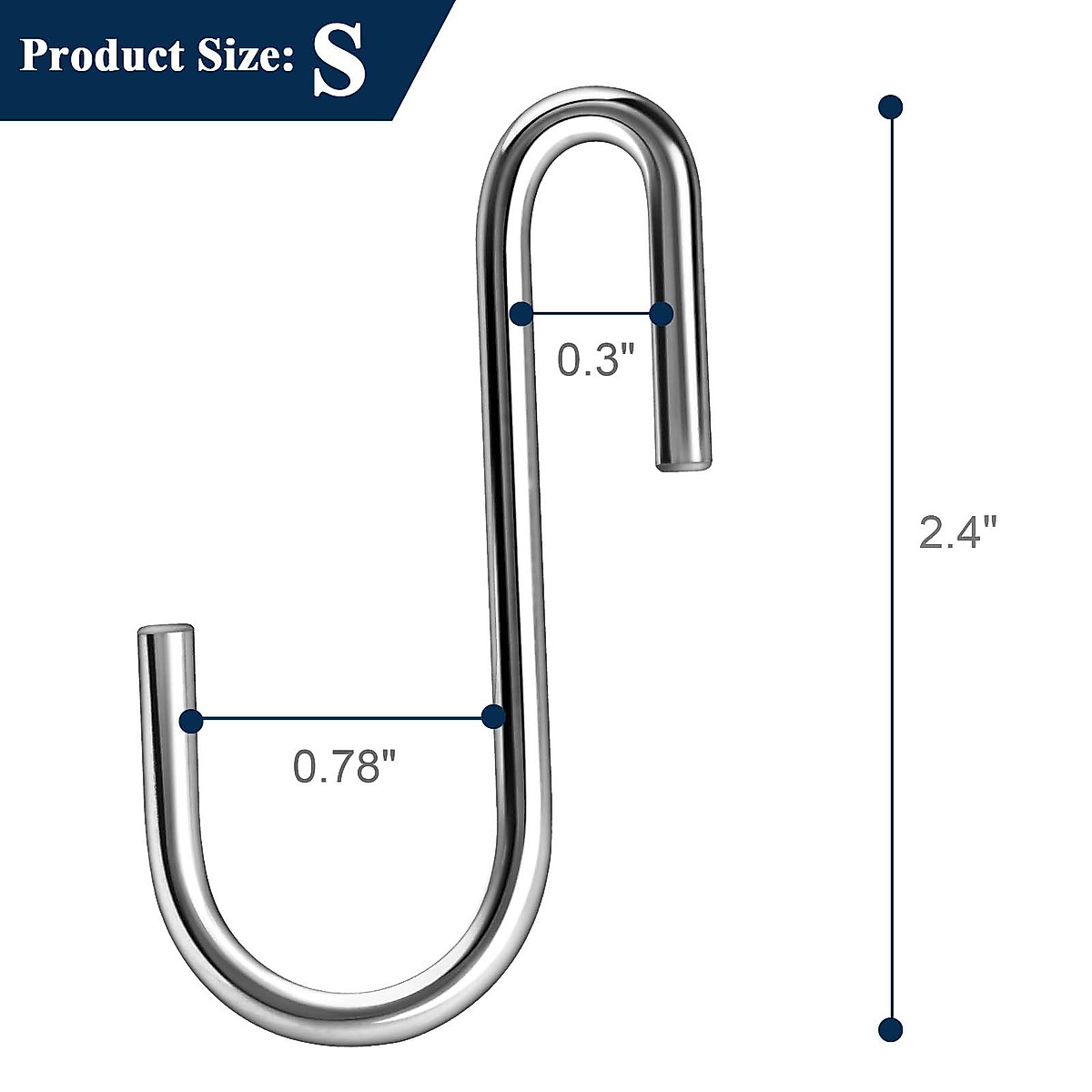 30 Pack ESFUN Heavy Duty S Hooks Pan Pot Holder Rack Hooks Hanging Hangers S Shaped Hooks for Kitchenware Pots Utensils Clothes Bags Towels Plants