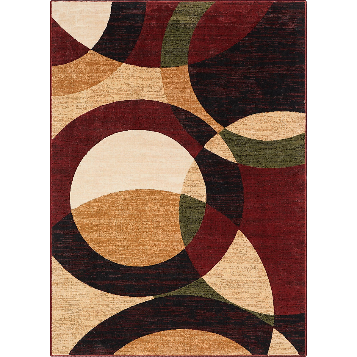 Well Woven Dulcet Bingo Red Modern Geometric Area Rug (3'11" x 5'3")