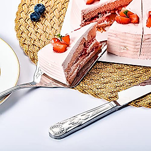 IMEEA Wedding Cake Knife and Server Set SUS304 Stainless Steel Vintage Cake Serving Set Cake Cutting Utensils for Wedding Party