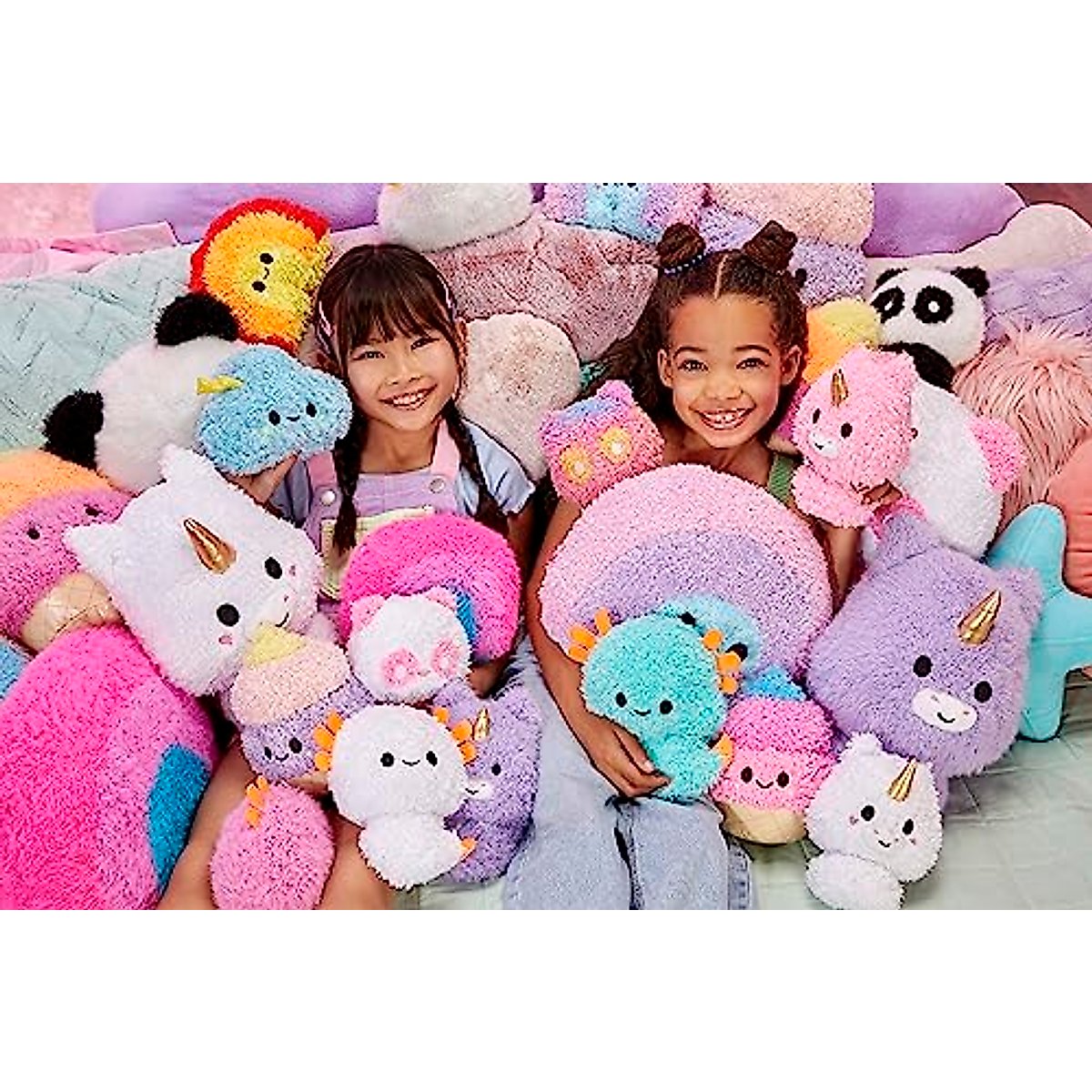 Fluffie Stuffiez Ice Cream Small Collectible Feature Plush - Surprise Reveal Unboxing with Huggable ASMR Fidget DIY Fur Pulling, Ultra Soft Fluff