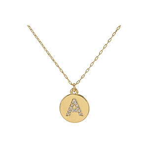 Kate Spade New York Pave Initial Mini Pendant Clear/Gold-A One Size
