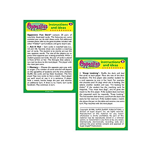 Super Duper Publications | Opposites Fun Deck Flash Cards | Educational Learning Resource for Children