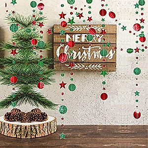 Merry Grinchmas Banner, 16.5Ft Red and Green Glitter Grinch Christmas Banner, Merry Grinchmas Party Decorations for Home Wall Office Mantel Fireplace Grinchmas Christmas Decorations