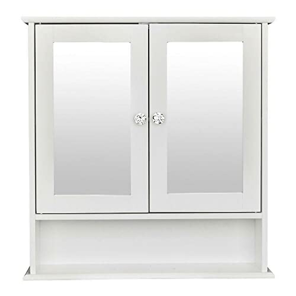 Bathroom Wall Mounted Cabinet Shelf Bath Kitchen Mirror Door Storage Organizer