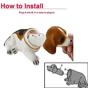 Ebow Dashboard Head Dogs Nodding Heads Car Dash Ornaments Puppy for Car Vehicle Decoration(Shepherd)