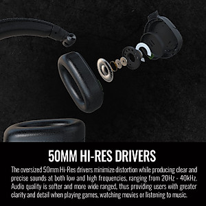 Thermaltake Argent H5 RGB 7.1 Surround Gaming Headset, 50mm Hi-Res Drivers, Compatible with PC, Xbox One, PS4, Mac, Mobile and Nintendo Switch, Black, GHT-THF-DIECBK-31