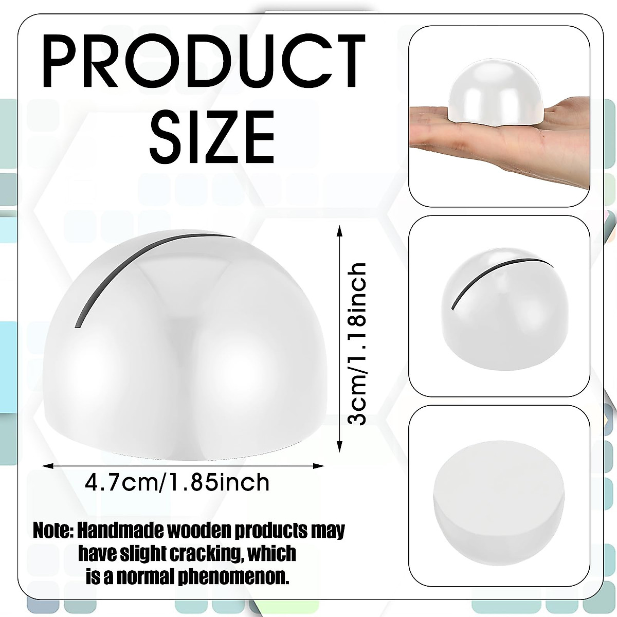 Geyoga 50 Pcs Table Number Holder Round Table Number Stands Modern Place Card Holders White Table Number Holders Wood Table Number Clips for Wedding Reception Anniversary Party Events Banquet Picture