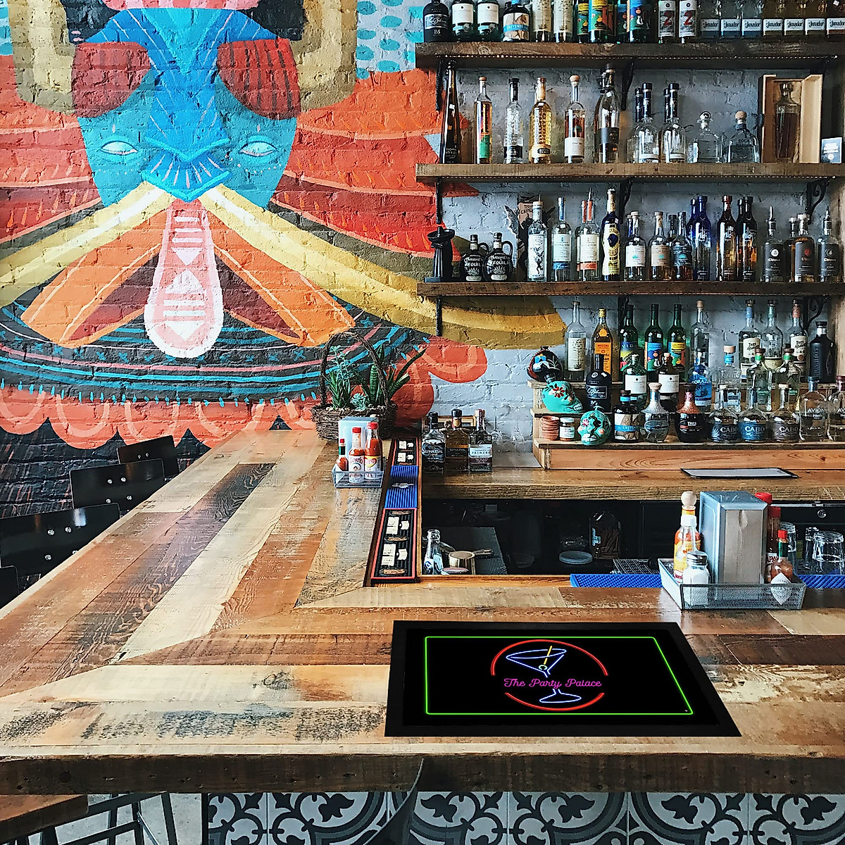 Bar Runner Your Name Cocktail Bar Drip Spill Mat Personalized Bar Gifts