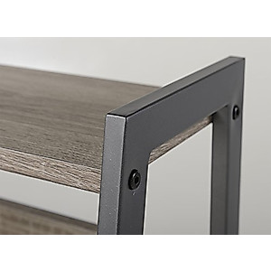 Signature Design by Ashley Soho Modern Home Office Desk & 4-Shelf Bookcase Set, Reclaimed Wood