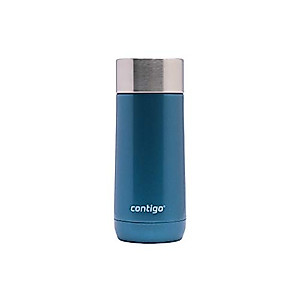 Contigo Luxe Autoseal Travel Mug, Stainless Steel Thermal Mug, Vacuum Flask, Leakproof Tumbler, dishwasher safe, Coffee Mug with BPA Free Easy-Clean Lid, Biscay Bay, 360 ml