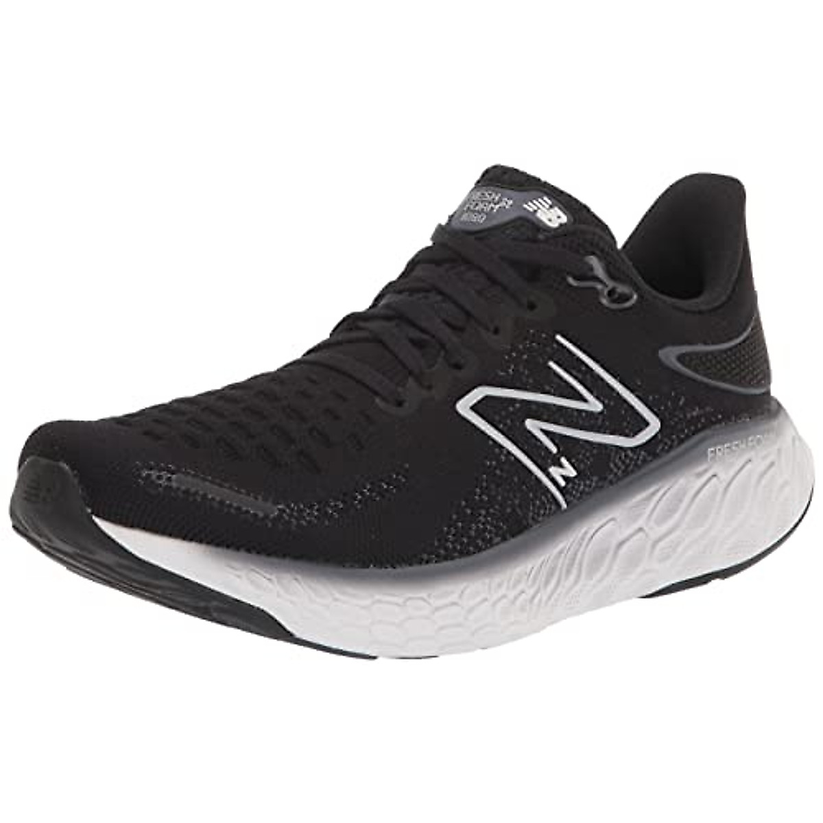 New Balance Men's Fresh Foam X 1080 V12 Running Shoe, Black/Thunder/White, 10.5 Wide